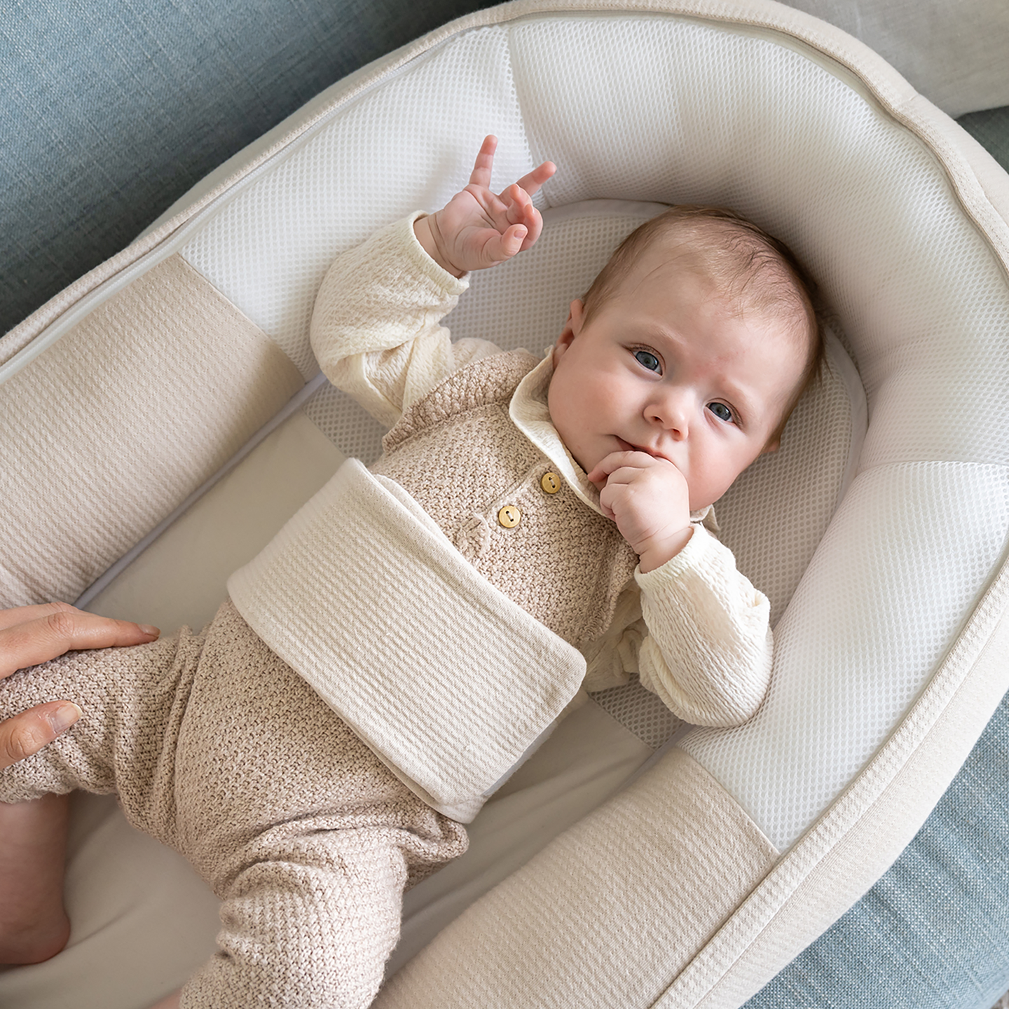 doomoo Babynest Cocoon Tetra Sand | in Beige | BabyOne